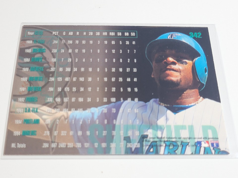 GARY SHEFFIELD 1995 Fleer #342. MARLINS | eBay