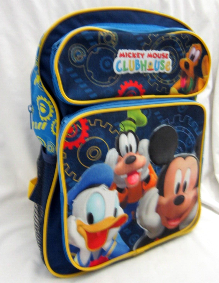 Mickey Mouse,Goofy,&Donald Duck School 14" Backpack with 2 compartments ...