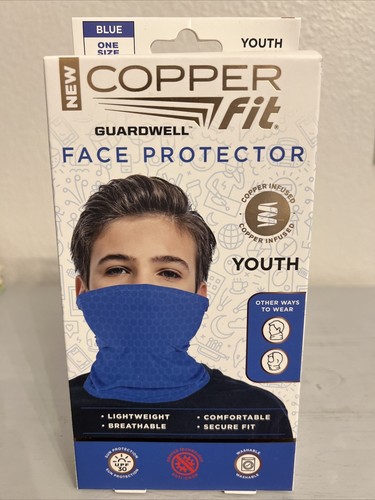 COPPER FIT FACE PROTECTOR YOUTH 8+ BLUE ONE SIZE FITS MOST (BRAND NEW ...