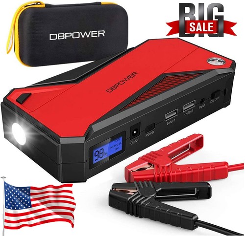 DBPOWER DJS50 Portable Car Jump Starter 800A Peak 12V Battery 18000mAH ...