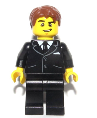 LEGO Groom Minifigure Black Suit & Tie Wedding Usher Best Man Father Of ...