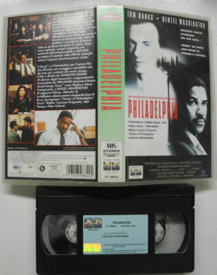 Philadelphia 1993 VHS Italian Tom Hanks Denzel Washington Jonathan ...