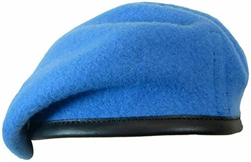 UN Blue Beret United British Military Style beret Cap - Size 52cm - NEW ...