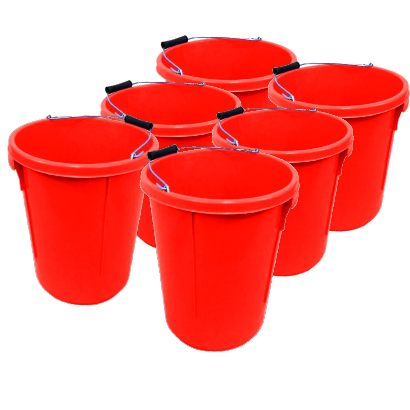 25 LITRES / 25L RED PLASTERERS / PLASTER BUCKET 5 GALLON WITH ...