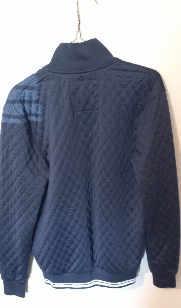 Zara Mens Rugby Jacket Diamond Stich Vintage Blue Size Medium Missing ...