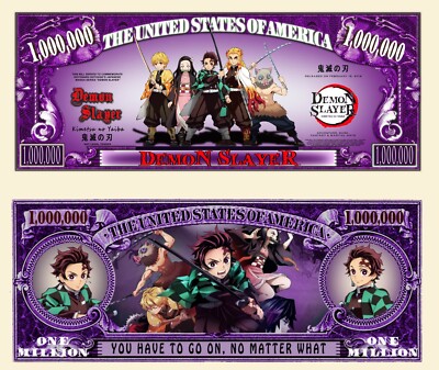 OUR DEMON SLAYER MILLION DOLLAR BILL (25 Bills) | eBay