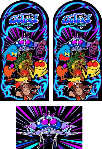 Multicade Mame Classics Side Art 3pc Blue Arcade Graphics Decals ...