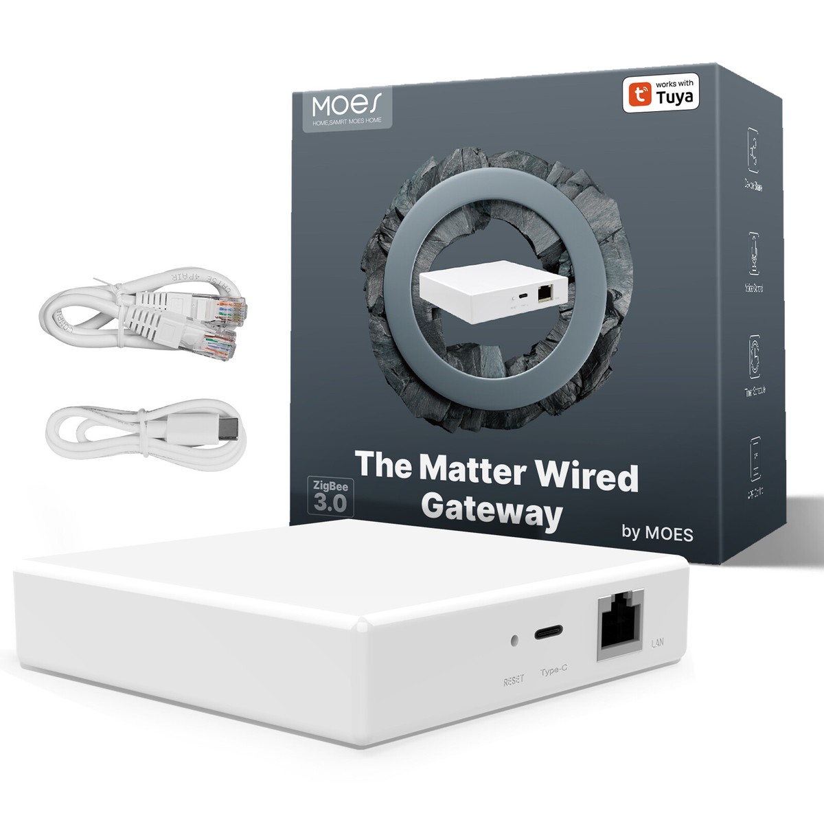 Zigbee Hub Tuya ZigBee 3.0 Gateway Hub Multi Mode Wifi Bluetooth