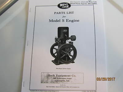 1933 Novo Model S Gas Engine Parts Catalog No 333-S Manual engine carts ...