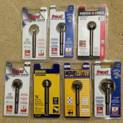 7 New Forstner Drill Bits Freud Precision Shear Fisch Wave Cutter Irwin ...
