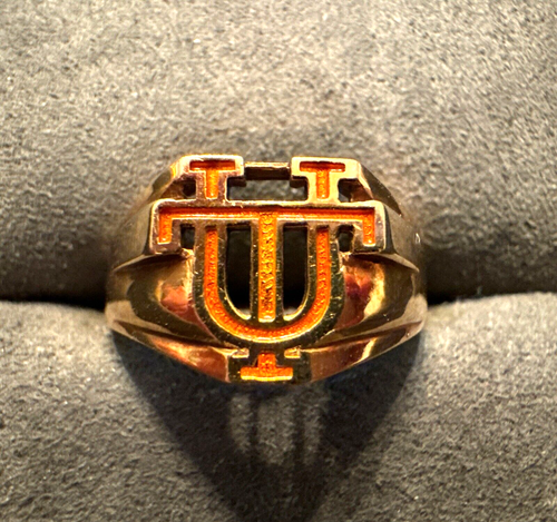 Vintage 10K University Of Tennessee Volunteers UT Signet Ring Size 8.25 ...