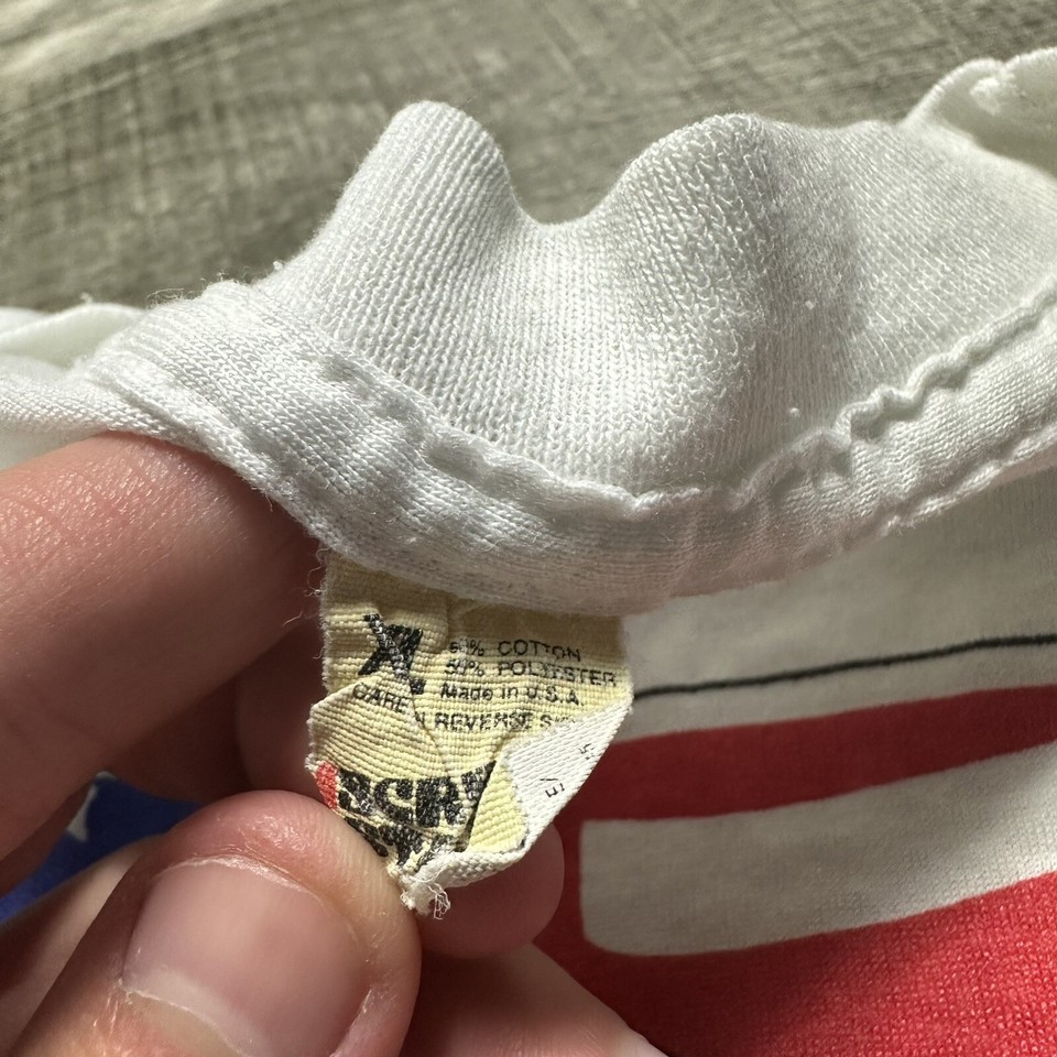 Vintage 80s T Shirt Single Stitch Medium Tee Eagle USA Muscle Skate ...