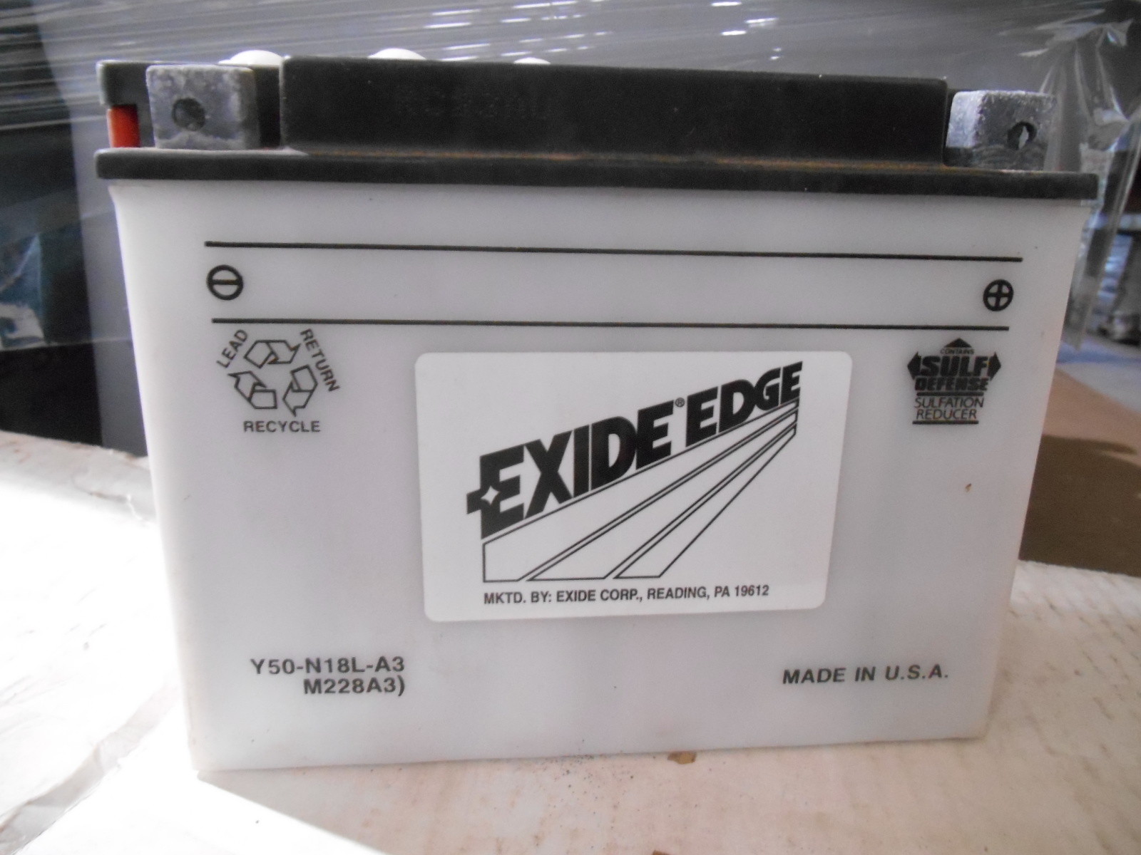 NOS Motorcycle Battery Exide Edge M228A3 Y50-N18L-A3 | eBay