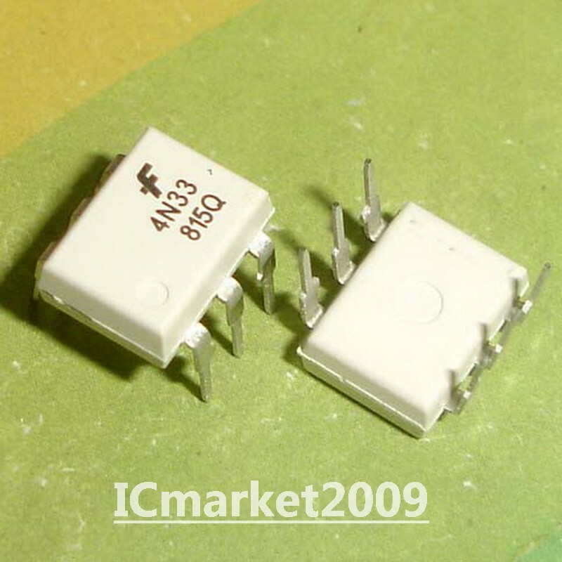 10 PCS 4N33 DIP-6 6-Pin Phototransistor Optocouplers, Optoisolators ...
