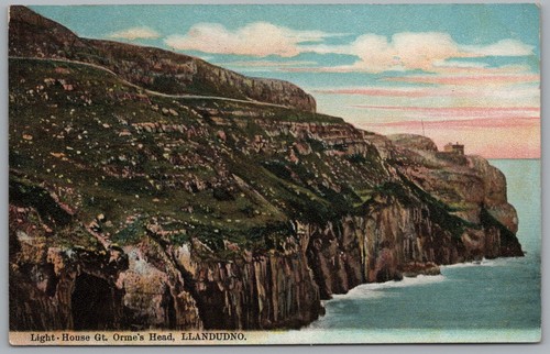 Llandudno Conwy Wales Postcard Great Orme's Head Lighthouse - Kings ...