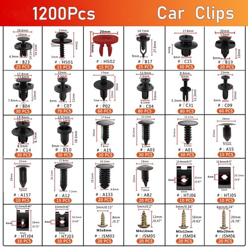 1000P Car Push Retainer Clips Auto Body Clip Automotive U-Clip Screws ...