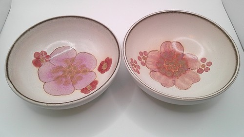 Denby Stoneware of England Gypsy Pattern Set of 2 Cereal/Fruit Bowls ...
