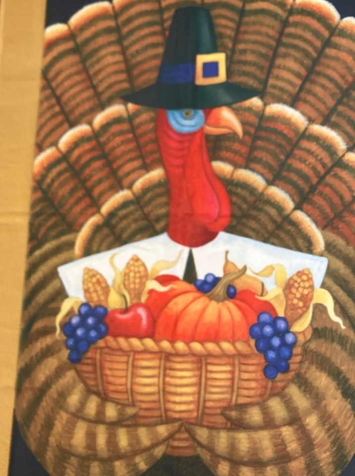 Toland Turkey Large Garden/House Flag 28" x 40" Thanksgiving | eBay