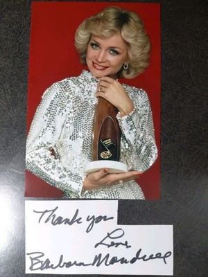 BARBARA MANDRELL Hand Signed Autograph CUT With Photo - BEAUTIFUL ...