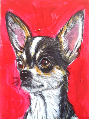 ACEO - CHIHUAHUA DOG Painting Art COLLECTIBLE ART | eBay