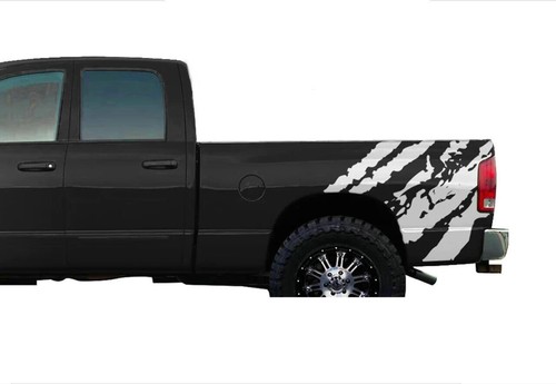 Pickup Trunk Mud Splash Stripe Decal Kit For Dodge Ram 1500 2500 Bed ...