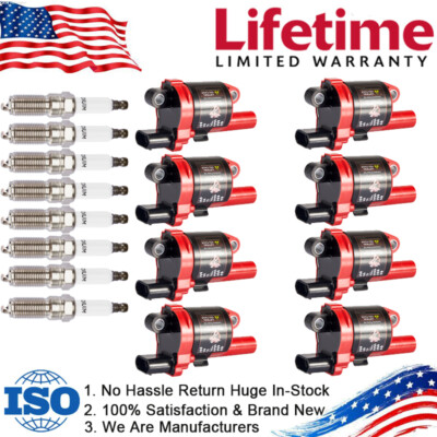 For 14-19 Chevy Silverado 1500 Cadillac GMC 8X Ignition Coil & Spark ...