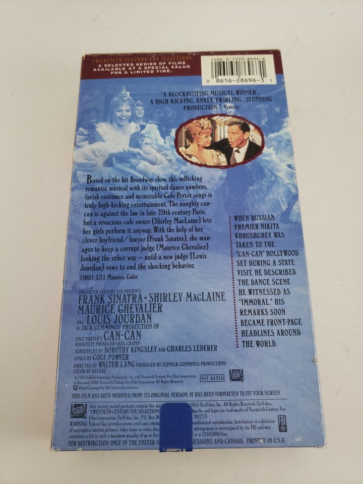 Can-Can (VHS, 1995) 86162869631| eBay