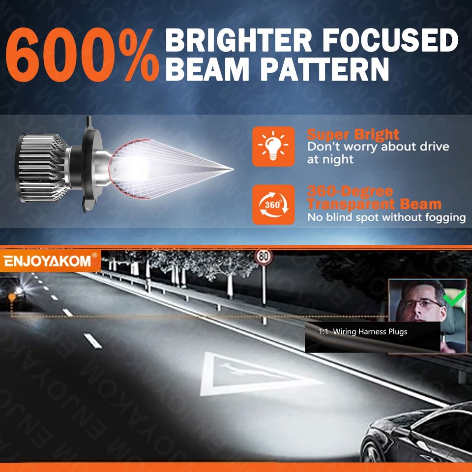 LED Headlight High Low Beam+ Fog Light Bulbs For Lamborghini Diablo ...