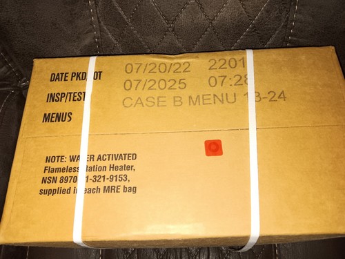 MRE Menu Case B, Insp 07/2025 12 Meals Ready to Eat. Menus 13 - 24 | eBay