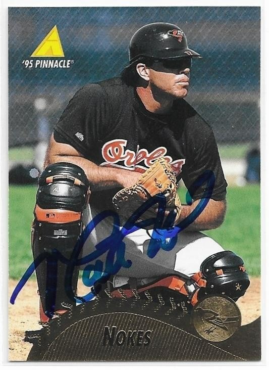 MATT NOKES Autographed Signed 1995 Pinnacle Baseball card #417 ...
