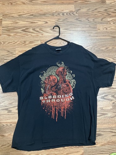 VTG Y2K 2XL Bleeding Through Shirt Trustkill Indecision It Dies Today ...