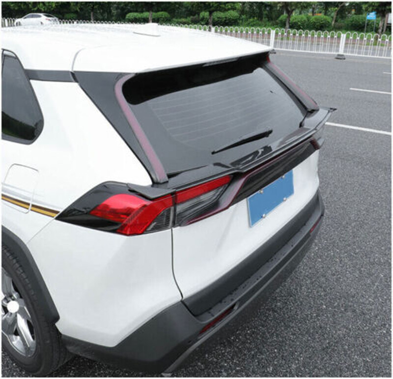 For Toyota RAV4 2019-2023 Carbon Fiber Rear Boot Spoiler Wing Lip Flap ...