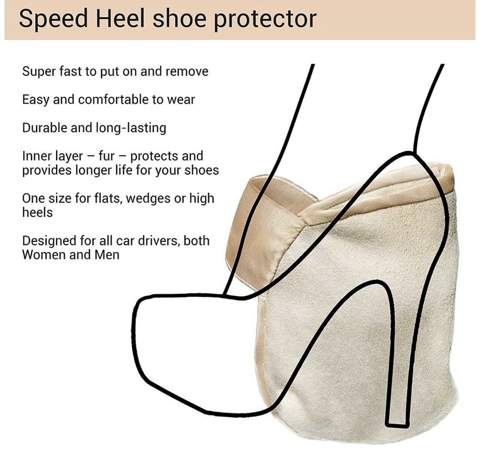 Speed Heel shoe protector for drivers, shoe heel protector for driving ...