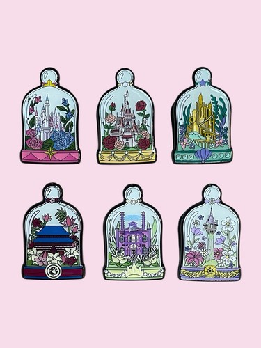 Loungefly Disney Princess Terrarium Blind Box Enamel Pin - Full Set 6 ...