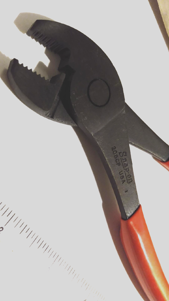 Snap-on Tools (Underlined) No. 208CP Red Handle Battery Terminal Pliers ...