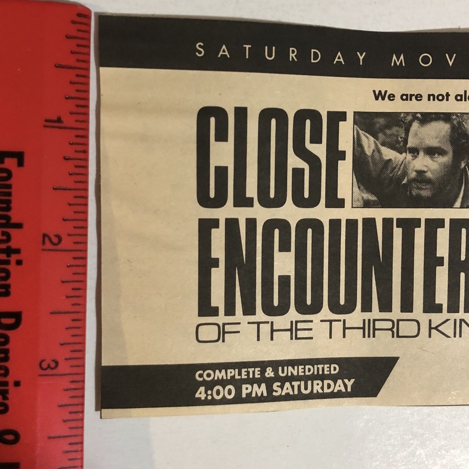 Close Encounters Of The Third Vintage Tv Guide Print Ad Richard ...