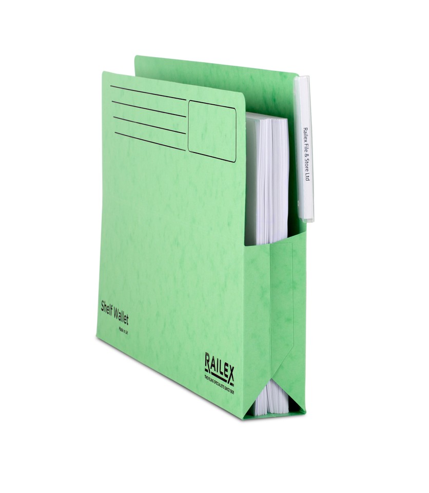 Railex Shelf Wallet SW5 A4 Foolscap 350gsm Document Filing Storage ...