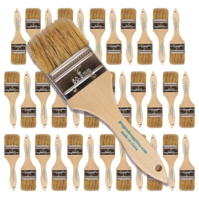 36 Pack - 2" Chip Brushes for Paints, Stains, Varnishes, Glues & Gesso ...