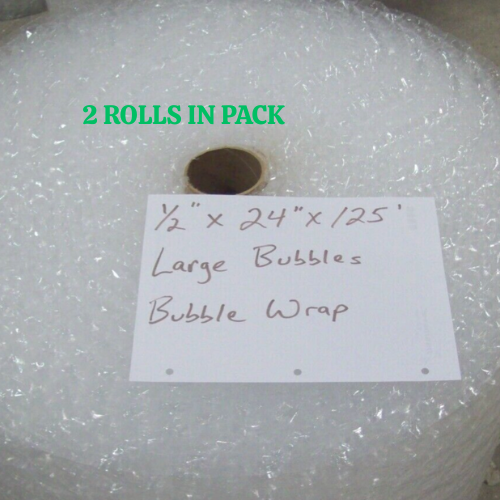 1/2" x 24" Wide Large Bubble Cushioning Wrap Padding Roll 200/250 ft ...