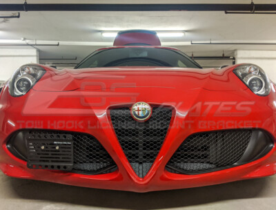 EOS Plate Front Bumper Tow Hook License Mount Bracket For 15-Up Alfa ...