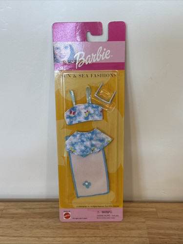 Barbie Sun & Sea Fashion Bathing Suit Blue White Print 2PC Glasses ...