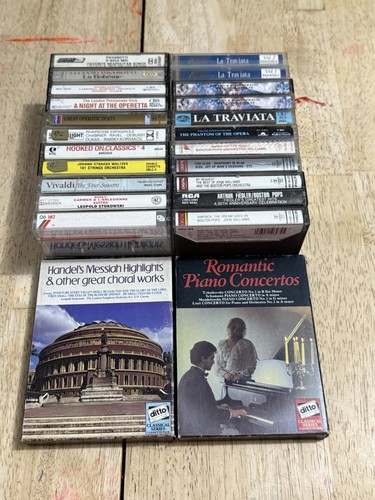 Huge Lot of 24 Classical Music Cassette Tapes Vivaldi Opera John ...