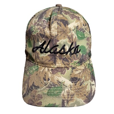 Camo Alaska Baseball Cap Snapback Mesh Embroidered Souvenir | eBay