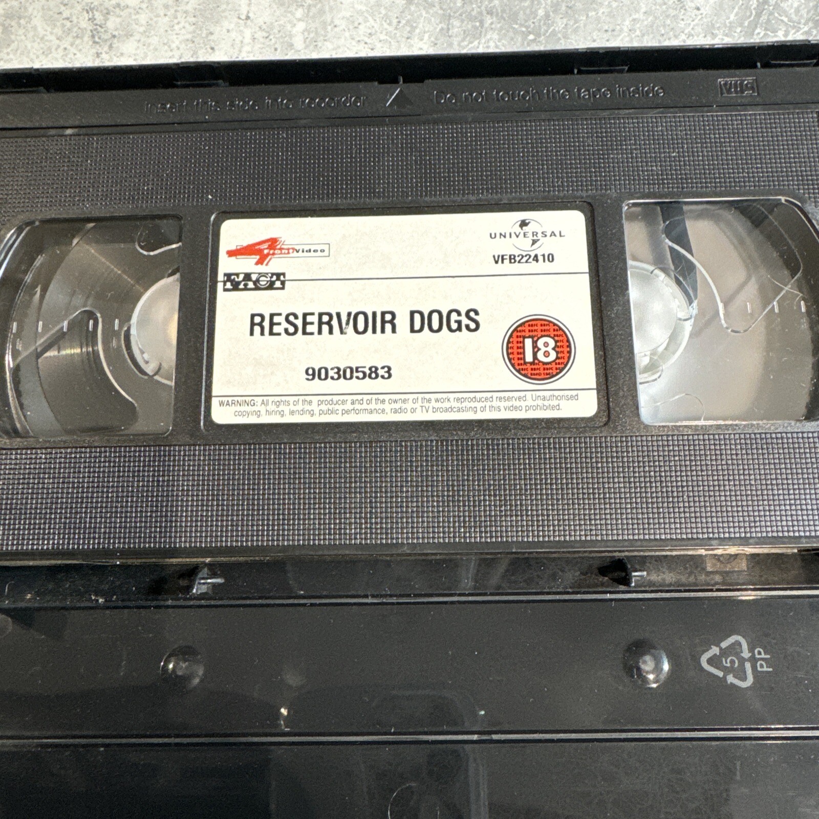 Reservoir Dogs UK PAL VHS VIDEO 2001 Harvey Keitel Tim Roth Quentin ...