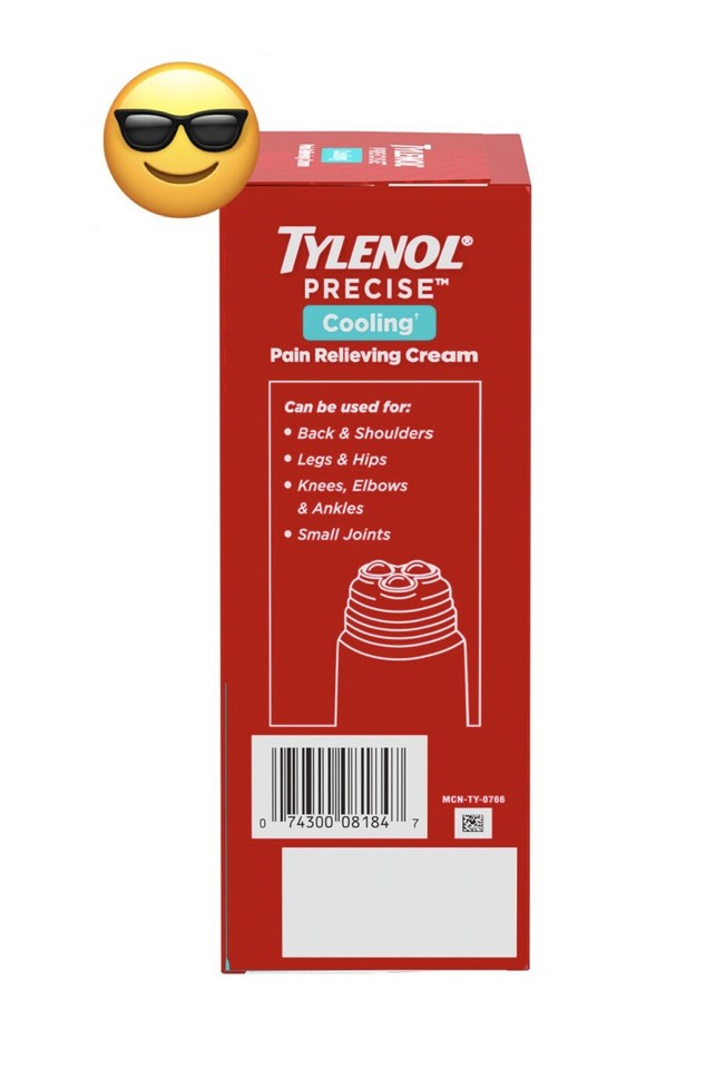 Tylenol Precise Cooling Pain Relieving Cream Max Strength, 2 Tubes ...