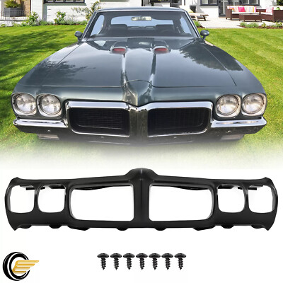 1970 Pontiac GTO Lemans Black Front Bumper Cover Fascia With Fog Light ...