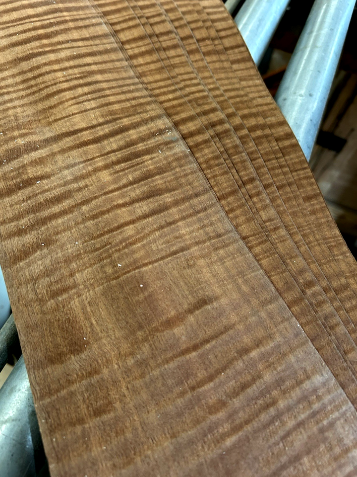 23 Pieces Stunning Fiddleback-Figured Quartered Makore Consecutive ...