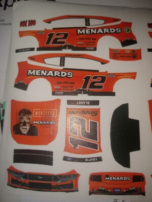 Ryan Blaney Menards Munsters 2024 #12 1/64 Peel & Stick Decals | eBay