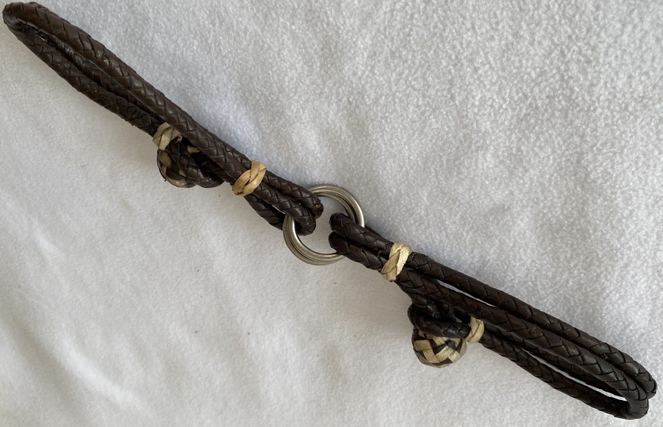 NEAT Vintage Smooth Braided Leather & Rawhide Horse Show Saddle HOBBLES ...