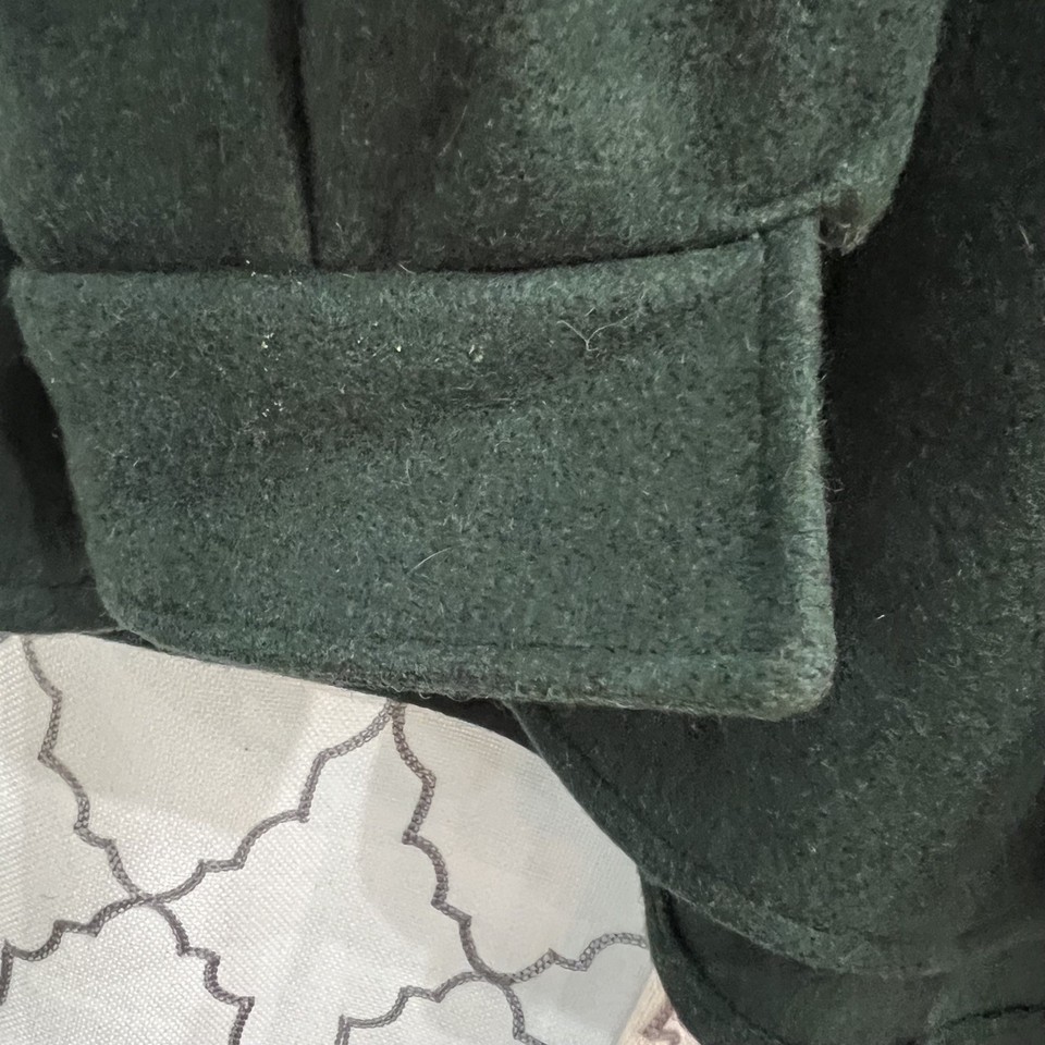 VTG Codet Canada Hunter Green Heavy Wool Button Shirt Jacket Size ...